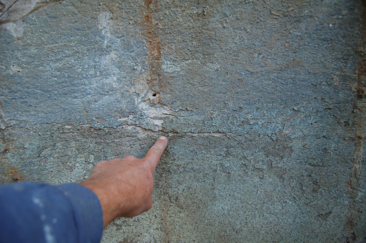 Historic masonry restoration at the Loring House garden